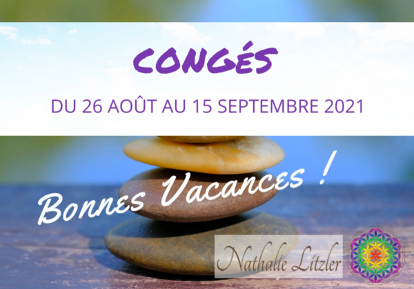 Je serai en congés du 29 août au 13 septembre 2020 ☀️⛱ A très vite ...